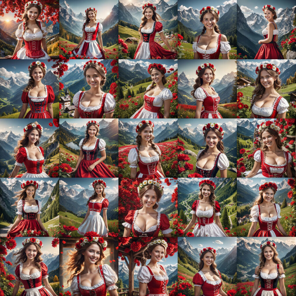 Dirndl Party - AI Images Stock Photos Collection | National Elements