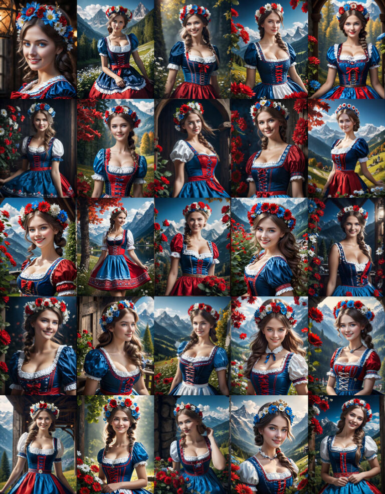 Dirndl Party - AI Images Stock Photos Collection | National Elements