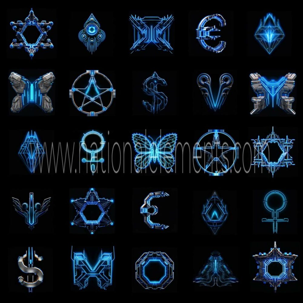 Futuristic Symbols - Motion Backgrounds. Video VJ Loops Pack | National ...